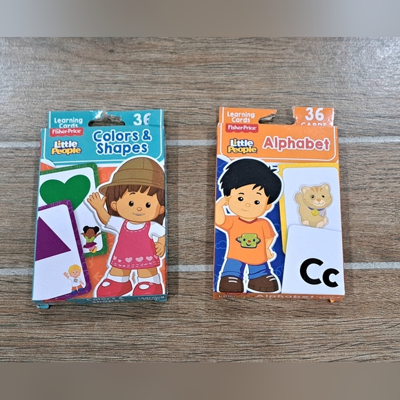 Fisher-Price | Toys | Lot Of 2 Fisher Price Little People Flash Cards ...